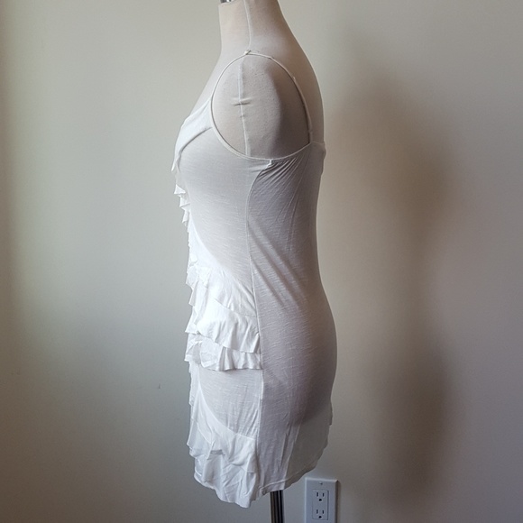 Urban Outfitters | Dresses | Pins Needles Uo White Ruffle Front Dress ...